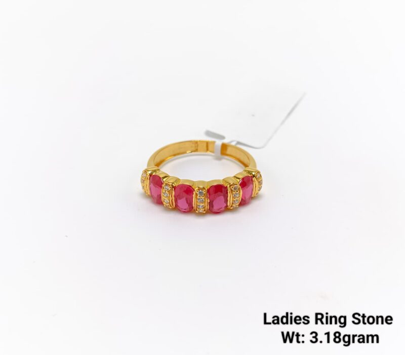 22KT New Design Gold Ladies Ring Stone - Sunbera India